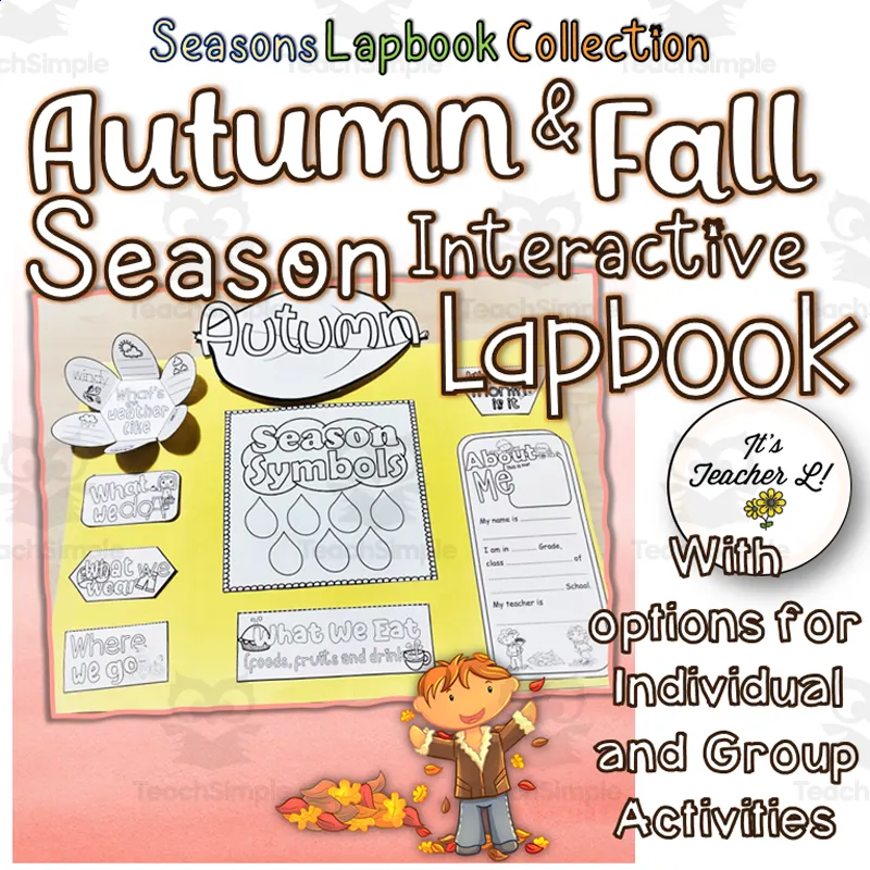 Autumn Season and Fall Season Interactive Lapbook by Teach Simple