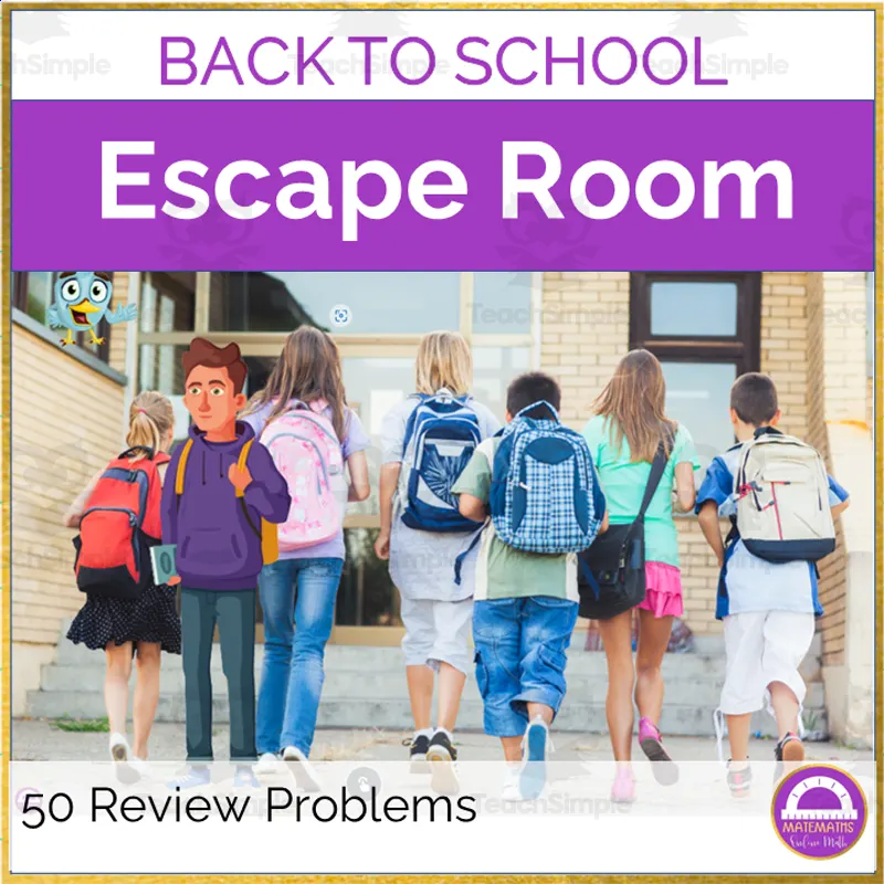 Back to School 6th Grade Math Review Activity | Digital Escape Room by ...