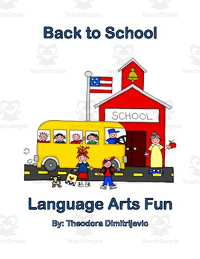 Back to School Language Arts Package - Includes 3 Tests by Teach Simple