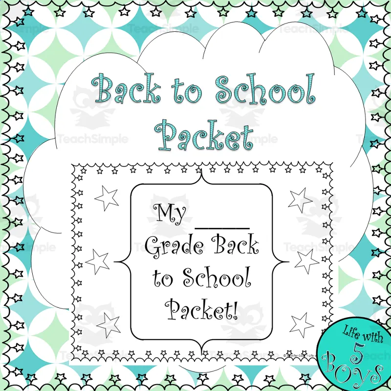 Back to School Packet by Teach Simple