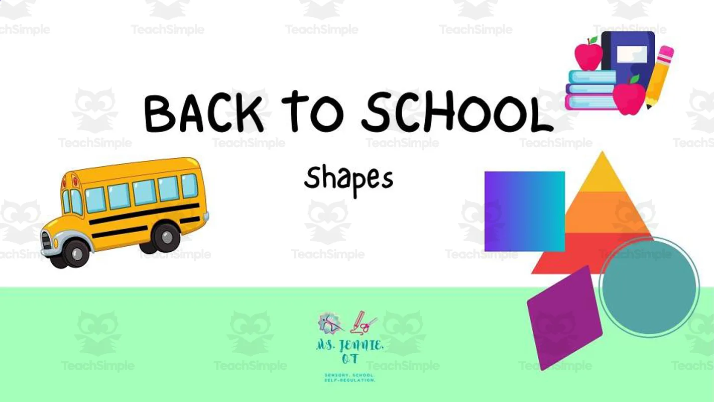 Back to School Shapes Build A Monster Activity by Teach Simple