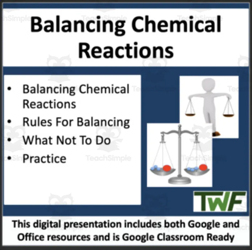 Balancing Chemical Reactions Lesson - Google Slides and PowerPoint ...