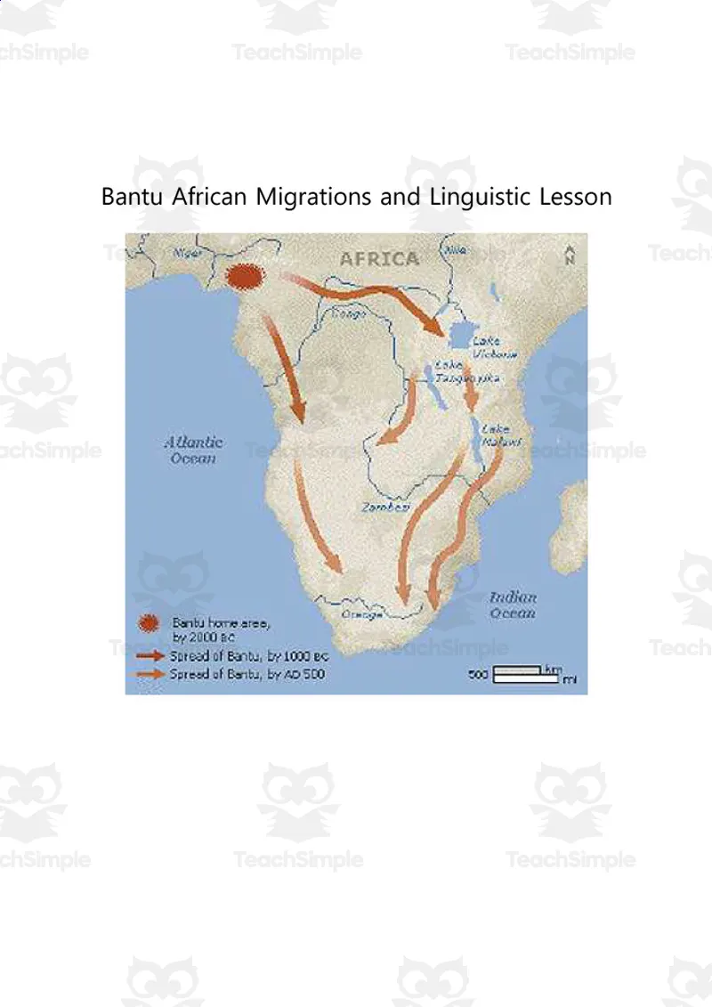Bantu African Migrations & Linguistic Lesson by Teach Simple
