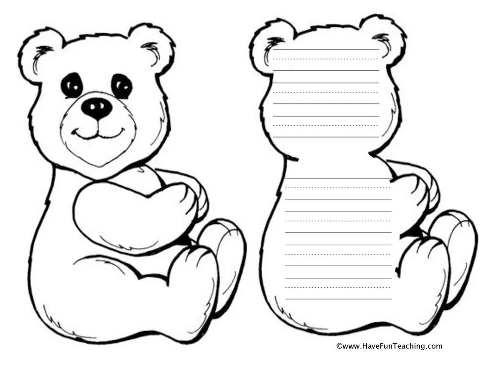 Bear Shape Book Activity by Teach Simple