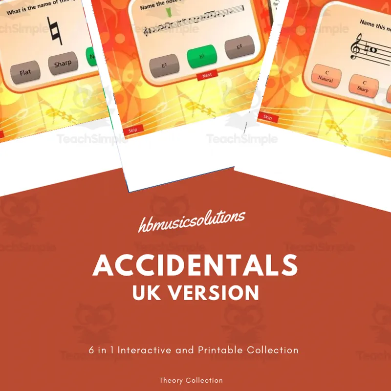 Beginner Music Theory: Accidentals - UK Version by Teach Simple