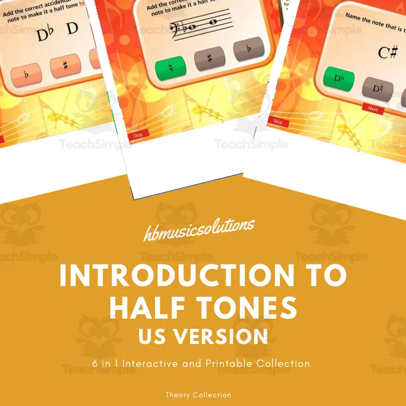 Beginner Music Theory: Introduction to Half Tones - US Version by Teach ...