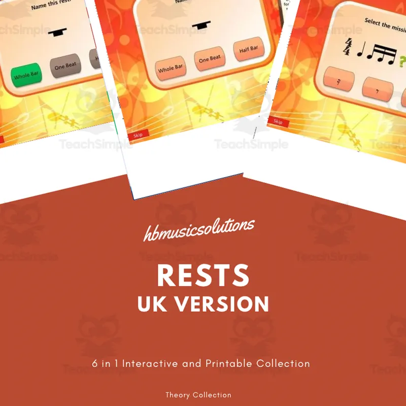 Beginner Music Theory: Rests - UK Version by Teach Simple