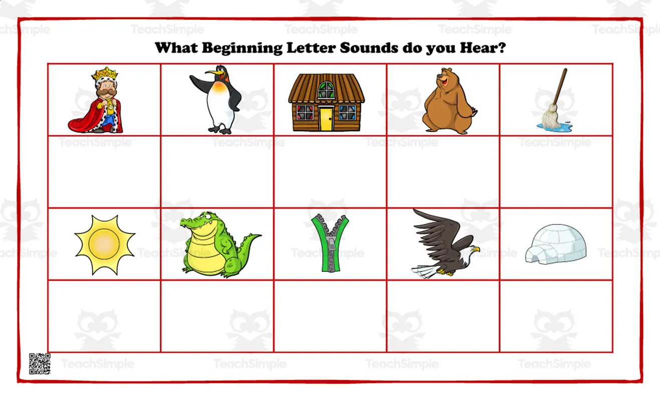 Beginning Letter Sounds Activity by Teach Simple