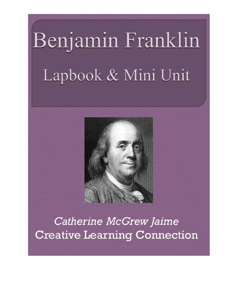 Benjamin Franklin Lapbook and Mini Unit by Teach Simple