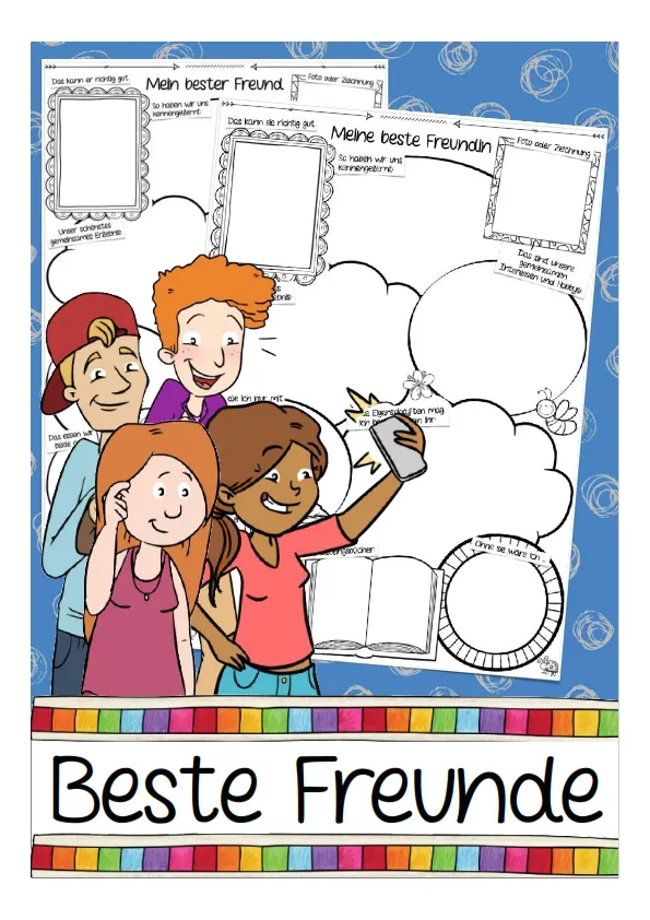 Best Friends Worksheet (German) by Teach Simple