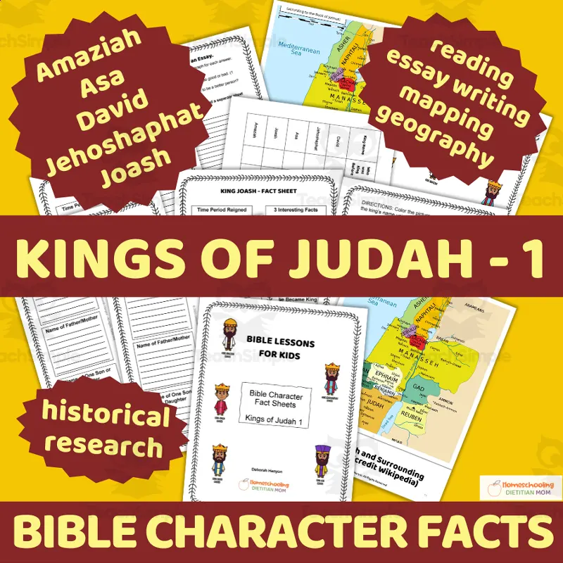 Bible Character Facts - Kings of Judah 1 by Teach Simple