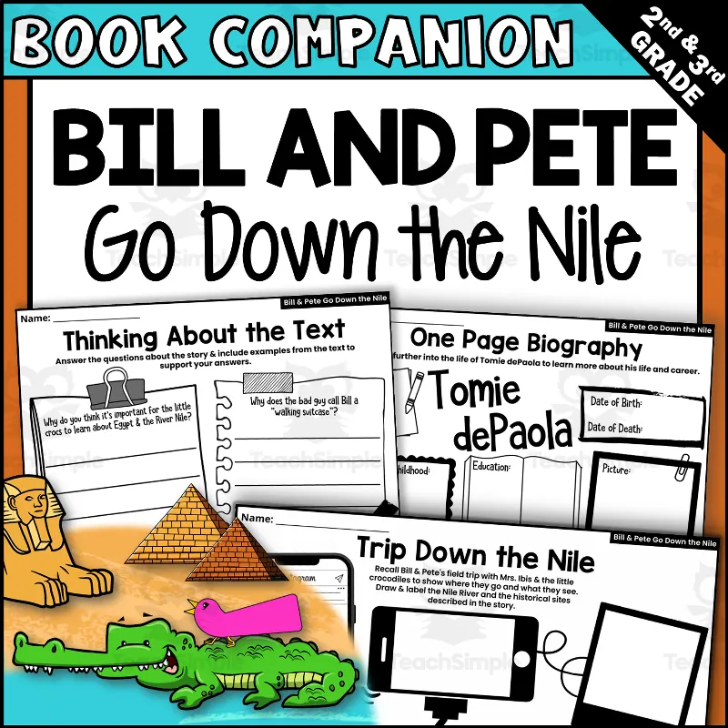 Bill and Pete Go Down the Nile Book Companion & Read-Aloud Activities ...