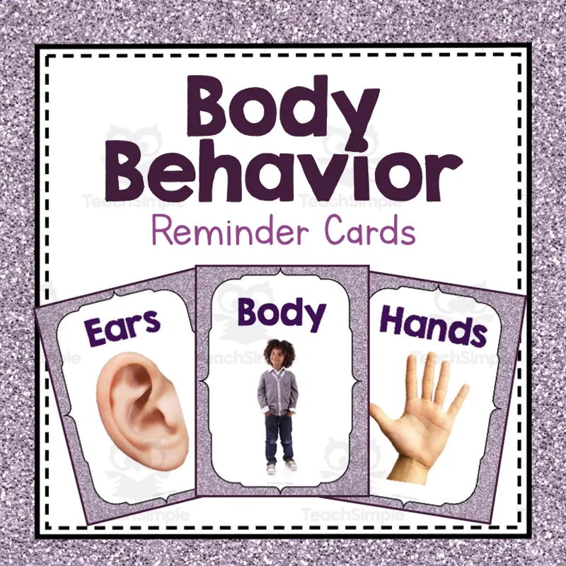 Body Behavior Reminder Cards | Classroom Management | Manners by Teach ...