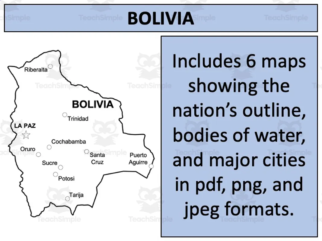 Bolivia Map Resources by Teach Simple