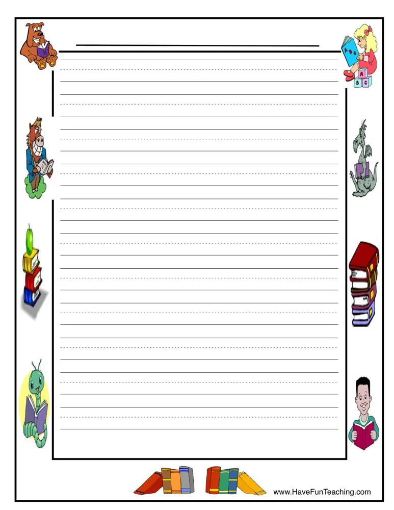 Books Writing Paper by Teach Simple