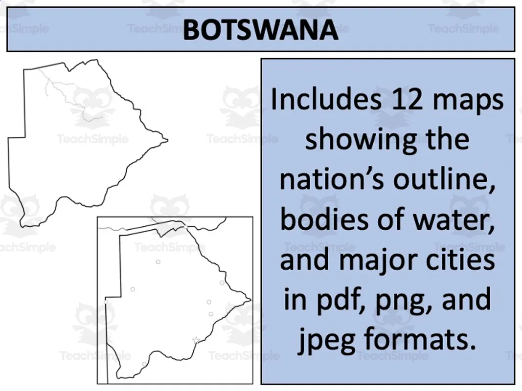 Botswana Map Resources by Teach Simple