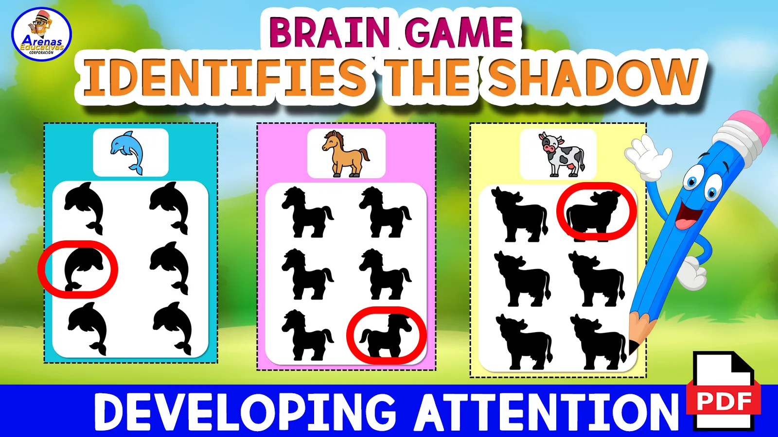 BRAIN GAME - Identifies the Incorrect Shadow by Teach Simple