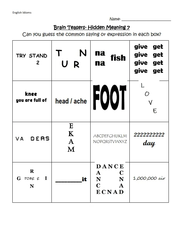 Brain Teasers: Hidden Meaning Part 3 by Teach Simple Brain Teasers: Hidden Meaning Part 3 by Teach Simple