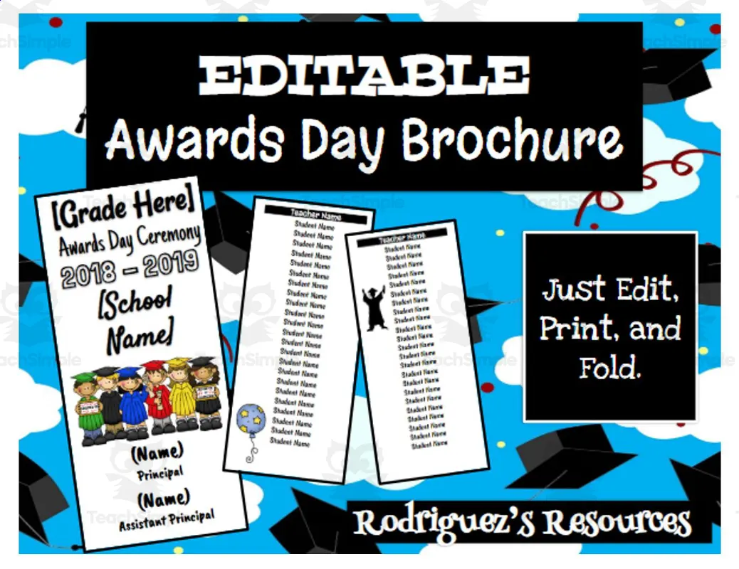 Brochure: Awards Day by Teach Simple