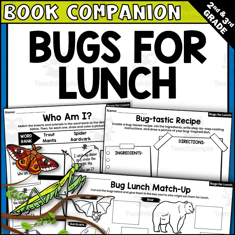 Bugs for Lunch Read Aloud Book Companion by Teach Simple