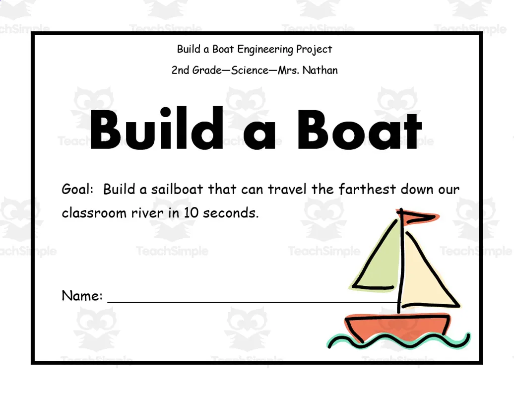 Build A Boat Engineering Project by Teach Simple