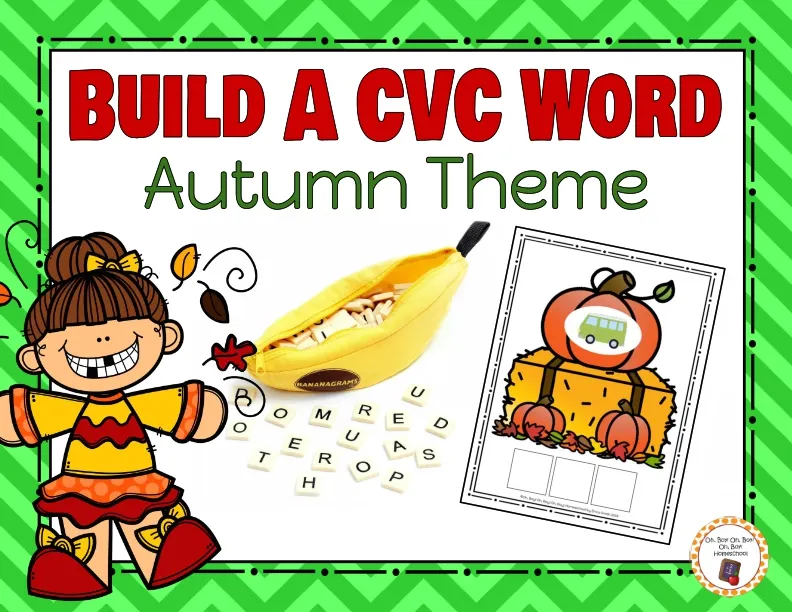 Build a CVC Word: Autumn Theme by Teach Simple