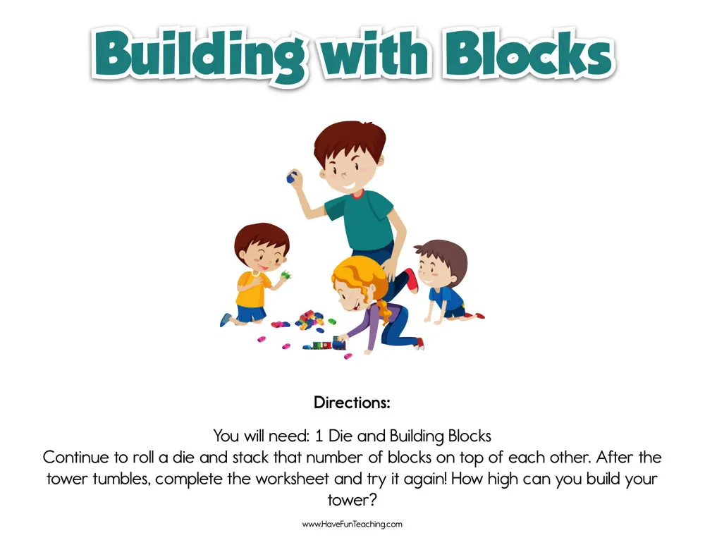 Building with Blocks Activity by Teach Simple