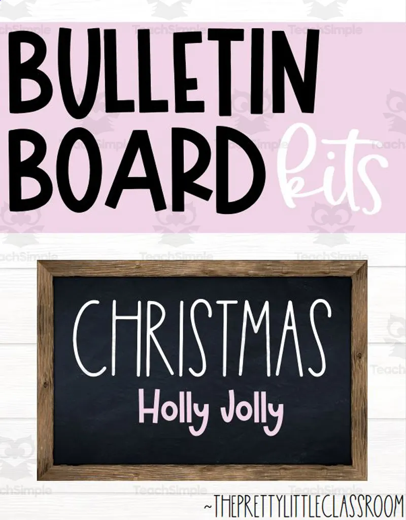 BULLETIN BOARD KIT - Holly Jolly | Christmas Holiday Season | Classroom ...