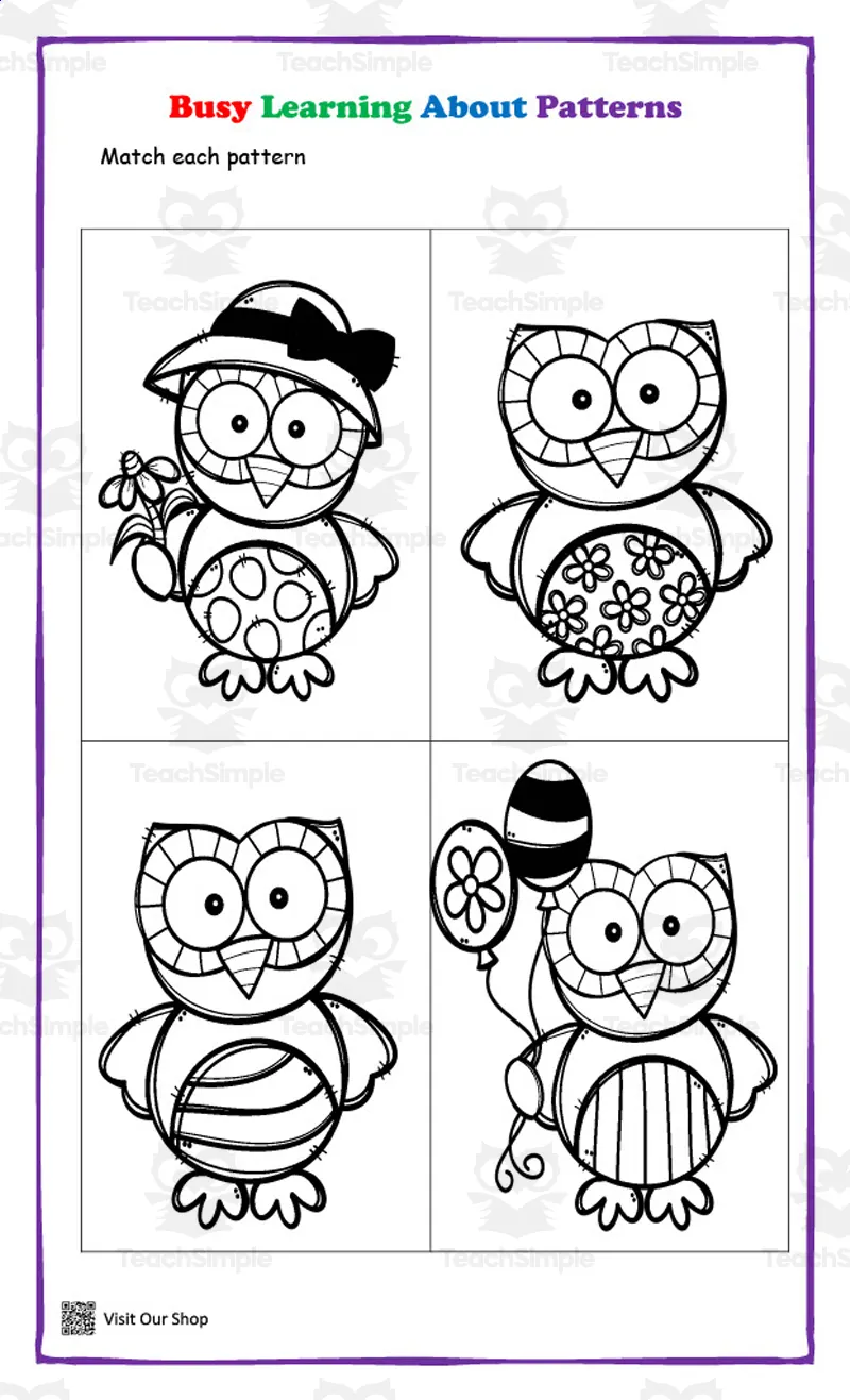 Busy Learning About Patterns Spring Activity by Teach Simple