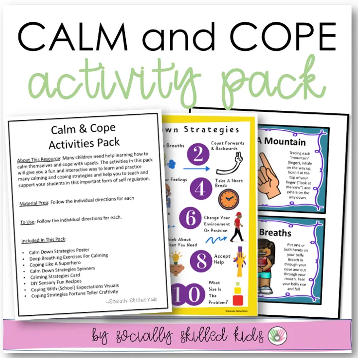 Calm and Cope Activity Pack by Teach Simple