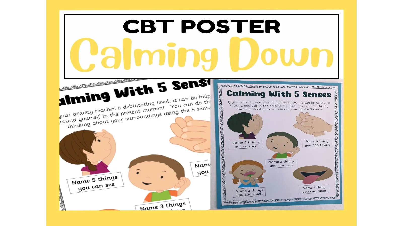 Calming Down with the 5 Senses Poster by Teach Simple