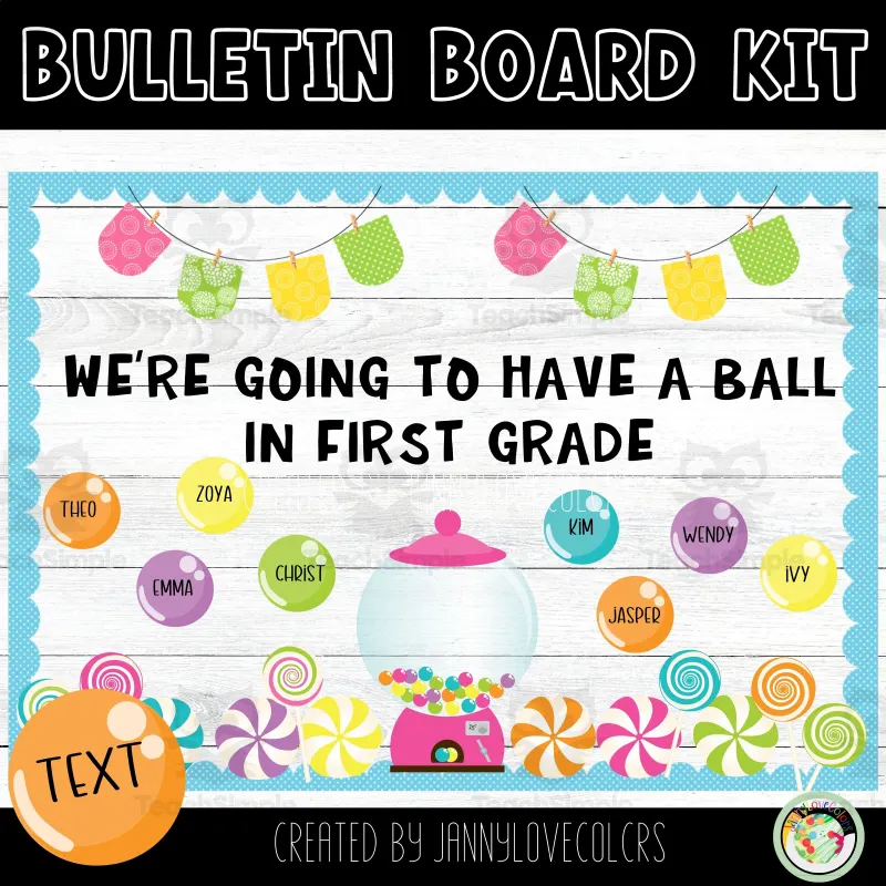 Candy Bulletin Board | Door Decor | Welcome Back to School by Teach Simple