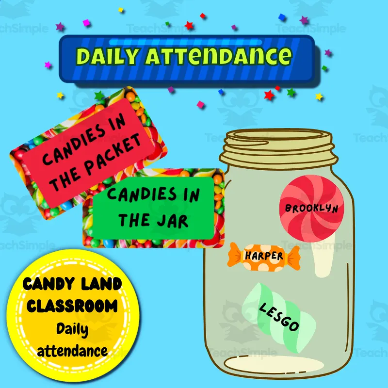 Candy land classroom daily register by Teach Simple