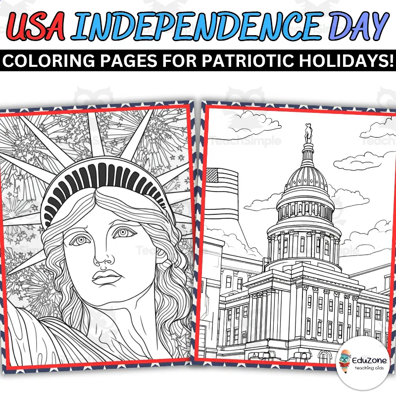 Celebrations: USA Independence Day Coloring Pages - Patriotic Holiday ...