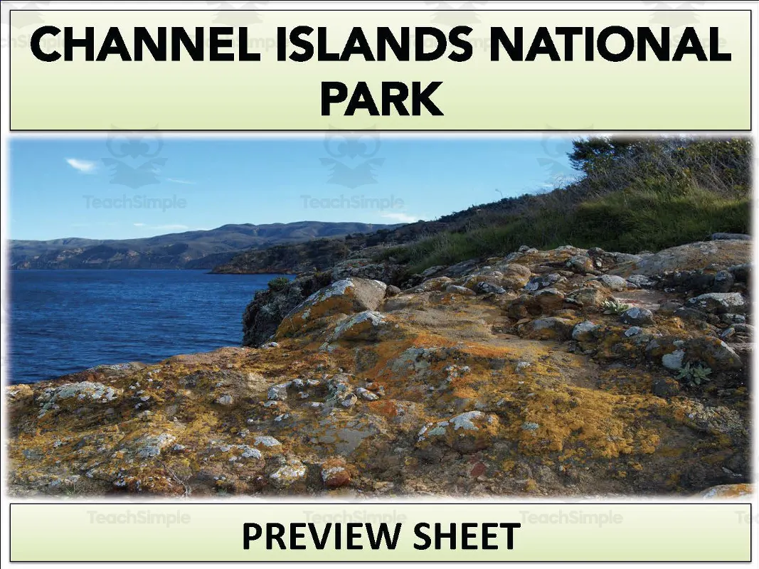Channel Islands National Park Geography Unit by Teach Simple