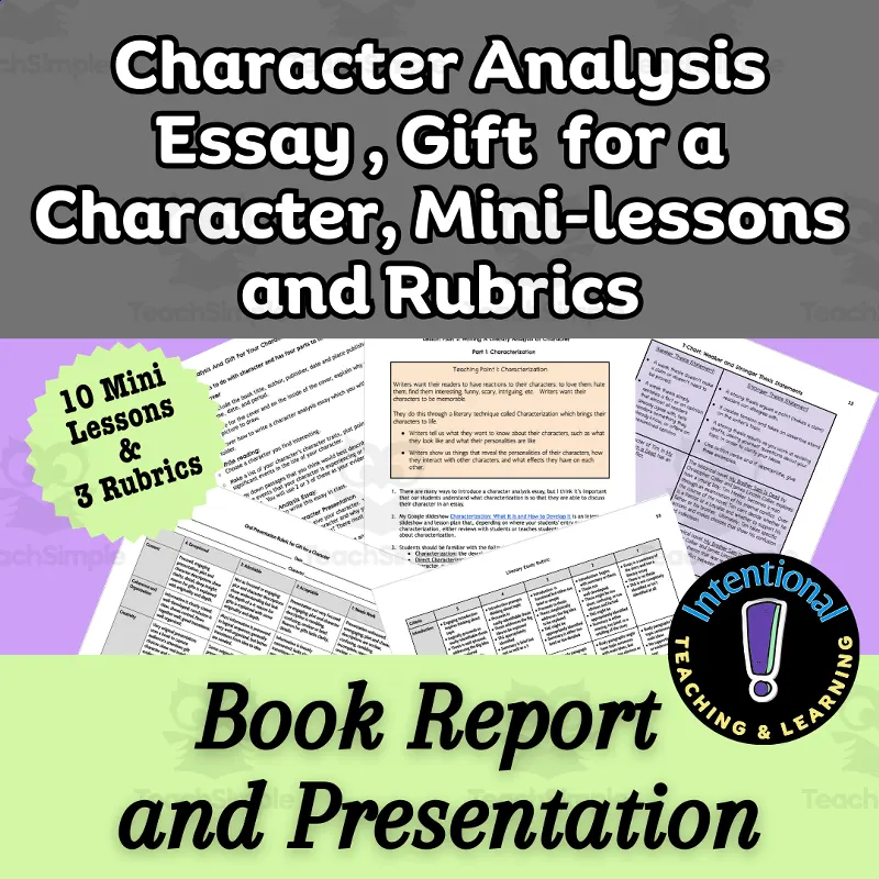 Character Analysis Essay, Gift for a Character Oral Presentation by ...