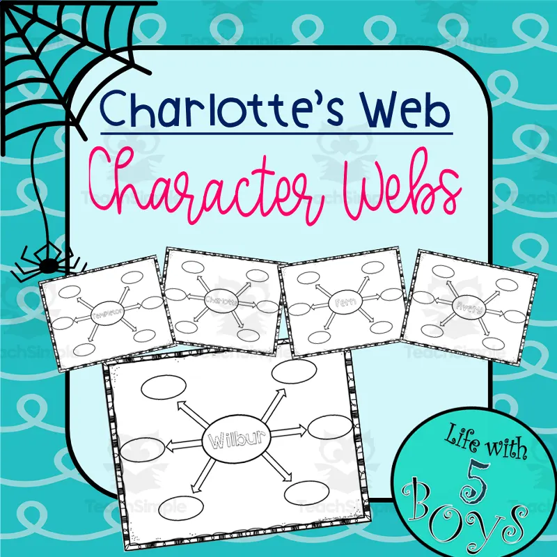 Charlotte's Web Activity Character Webs by Teach Simple