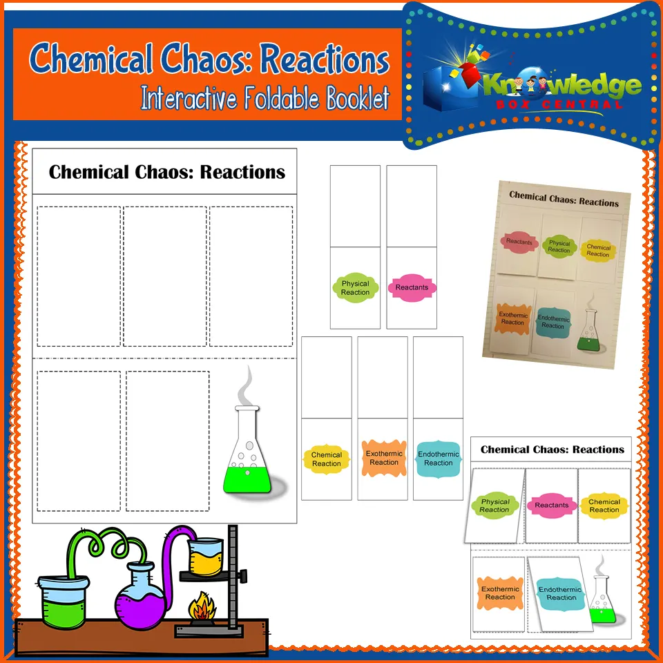 Chemical Chaos: Reactions Interactive Foldable Booklet – EBOOK by Teach ...