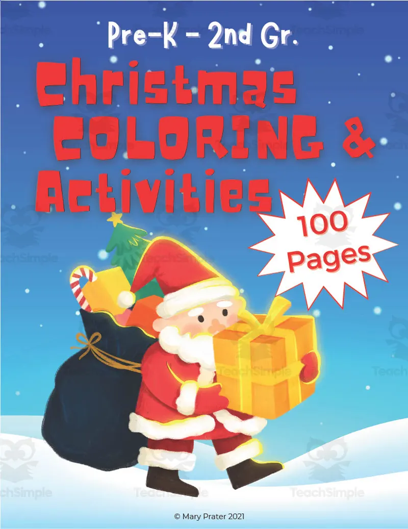 Christmas Coloring + Activity Workbook by Teach Simple