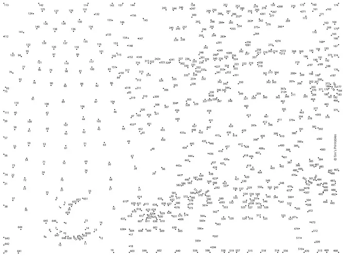 Christmas Extreme Dot-to-Dot / Connect the Dots PDF by Teach Simple