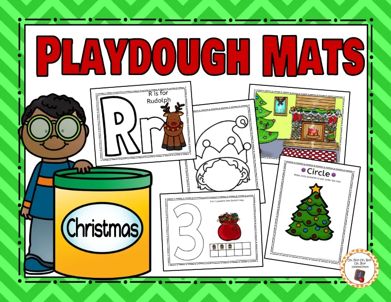 Christmas Playdough Mats with Alphabet Letters by Teach Simple
