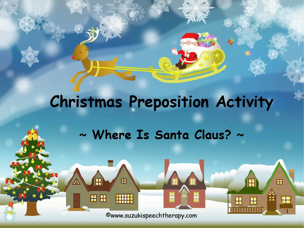 Christmas Prepositions Activity by Teach Simple