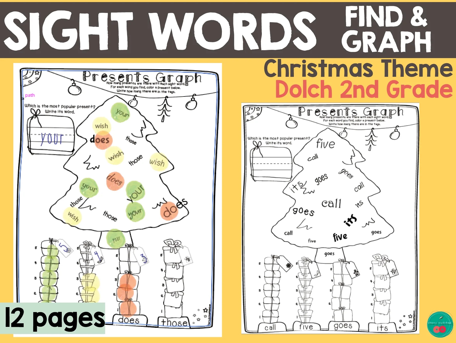 Christmas Sight Words 2nd Grade by Teach Simple