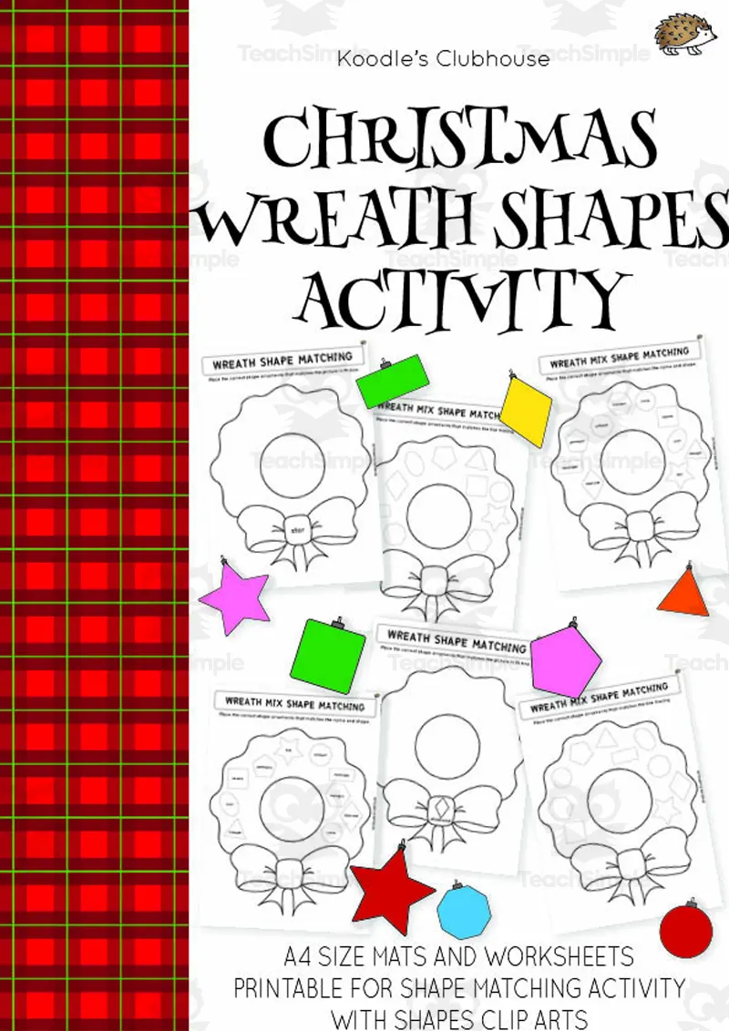 Christmas Wreath Shape Activity by Teach Simple