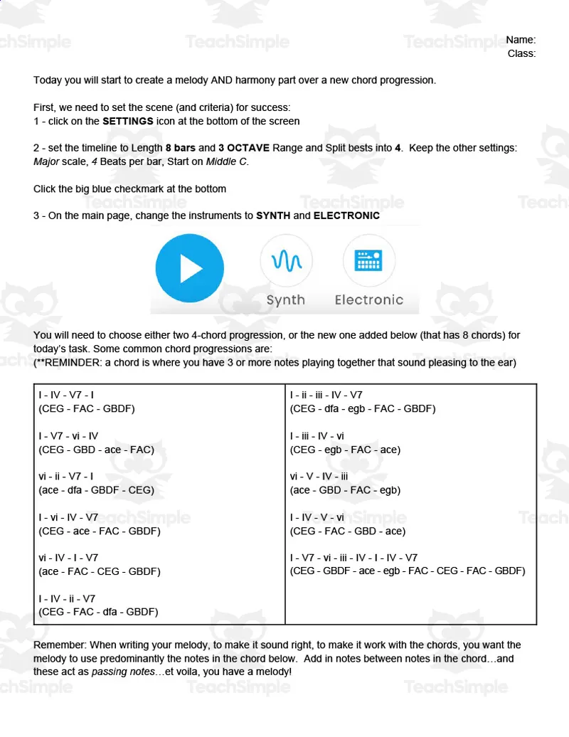 Chrome Music Lab 1-5: Major Scale Melody and Harmony by Teach Simple