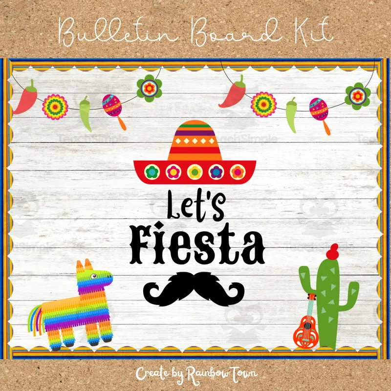 Cinco de Mayo Fiesta Bulletin Boards Mexican Classroom Door Decoration ...