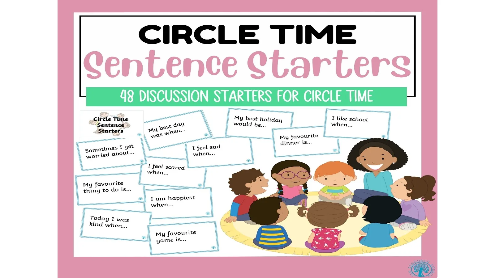 Circle Time Sentence Starters by Teach Simple