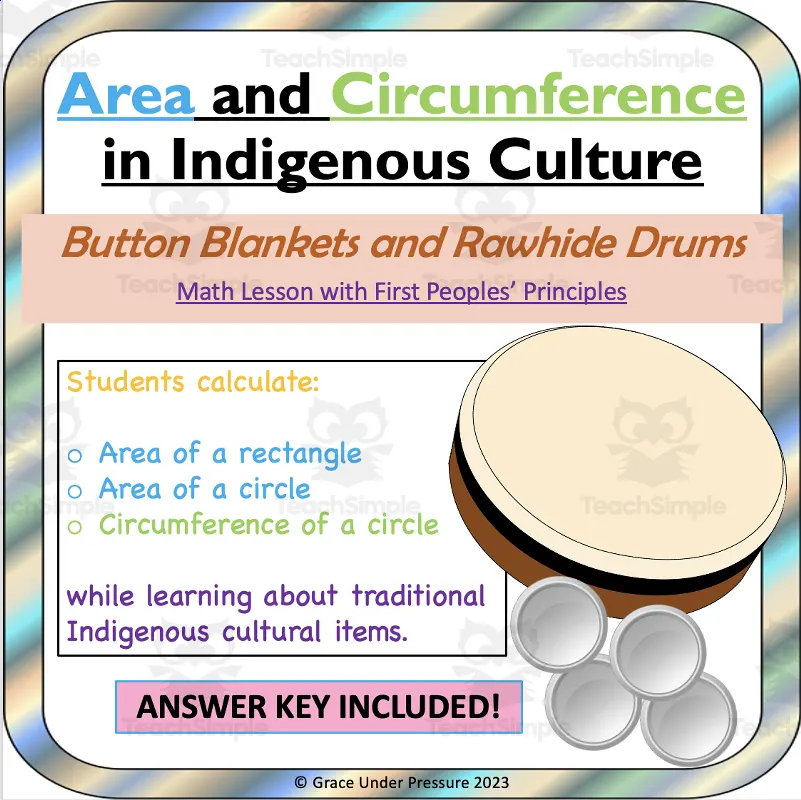 Circumference and Area of Circles (with First Peoples' Principles) by ...