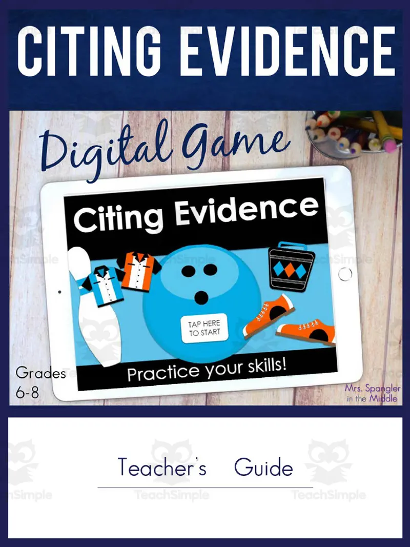 Citing Evidence Digital Game by Teach Simple