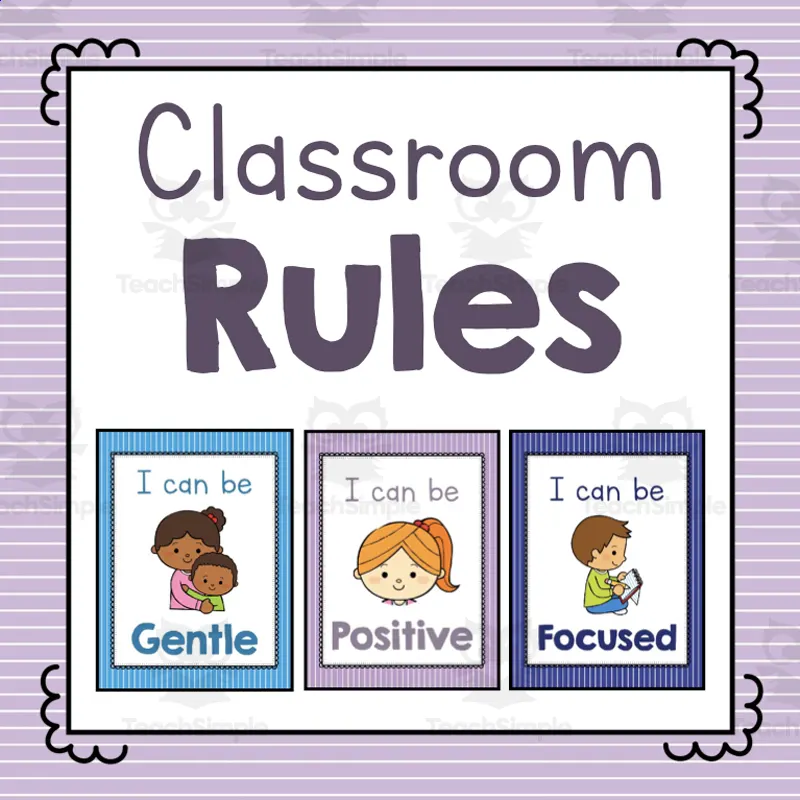 Classroom Rules Poster Set by Teach Simple